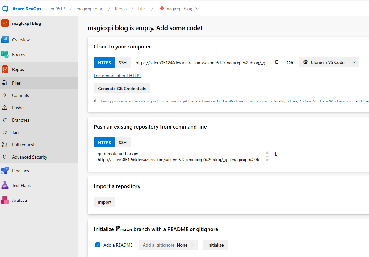 Azure Devops – Git – Magic xpi | Le Blog Techno